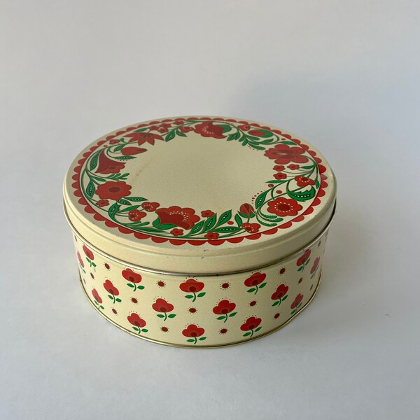 Floral Tin Container - Etsy