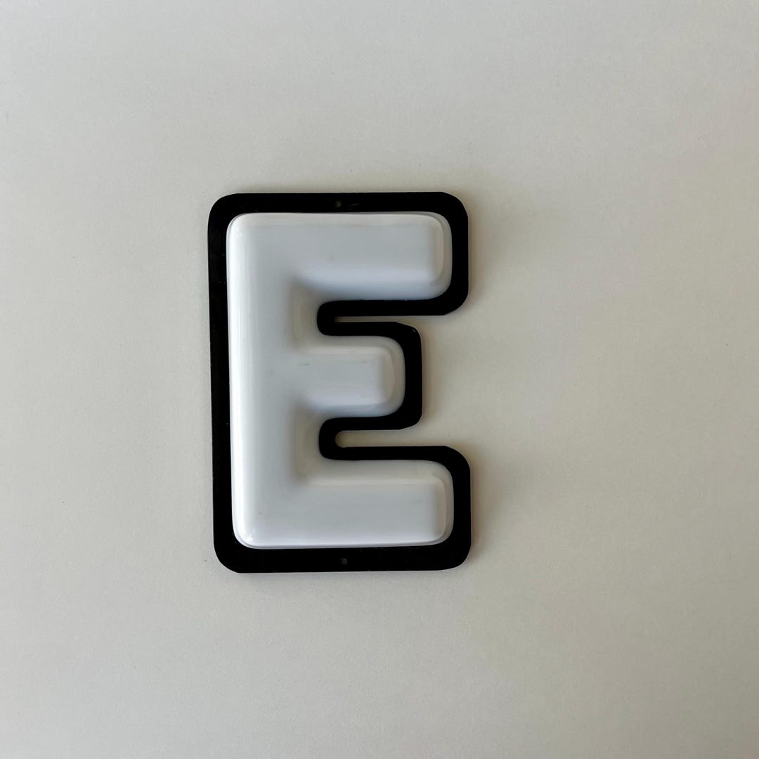 Vintage Plastic Letter E, Alphabetical Wall Décor, Family Name Initial ...