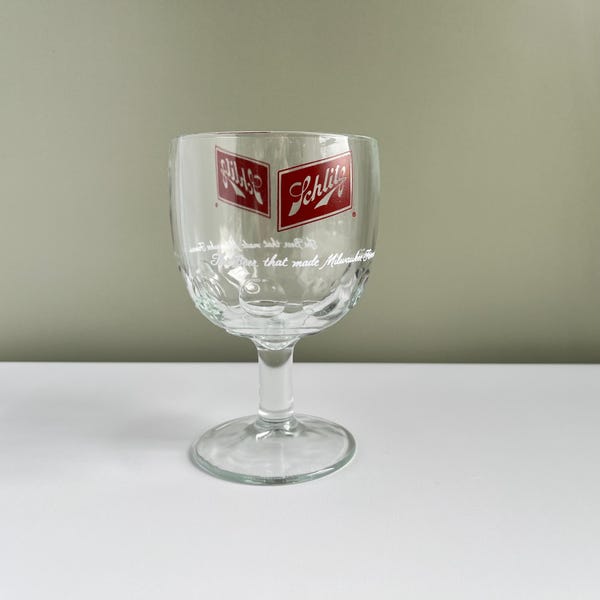 Vintage Schlitz Glasses - Etsy