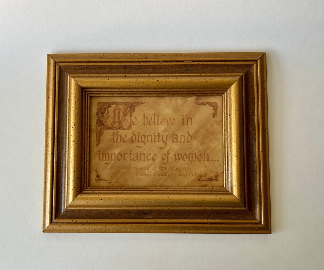 Vintage Importance & Dignity of Women Framed Quote, Retro Home ...