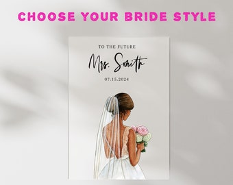 Future Mrs. Custom Engagement Card Personalized Wedding Stationery ...