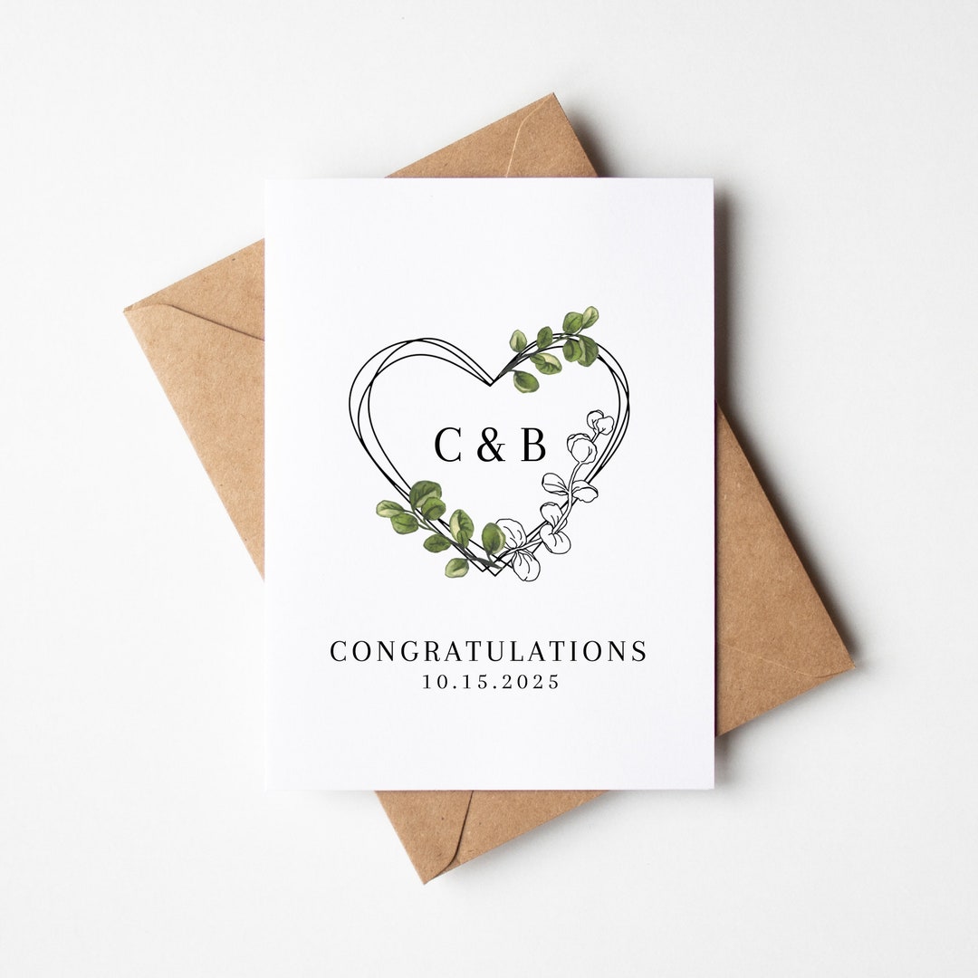 Custom Wedding Card, Personalized Wedding Card, Wedding Day ...