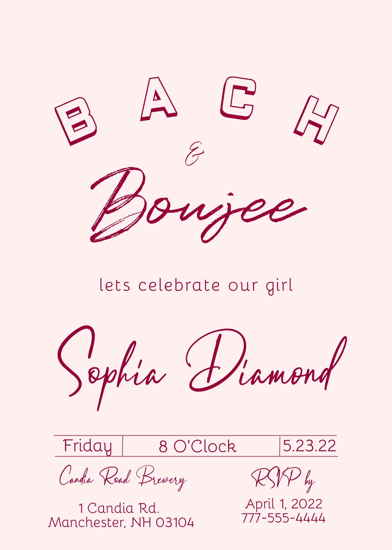 Bach and Boujee Bachelorette Invitation Bach and Boujee - Etsy