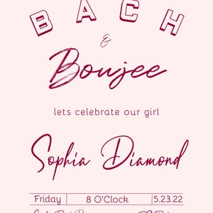 Bach and Boujee Bachelorette Invitation Bach and Boujee - Etsy