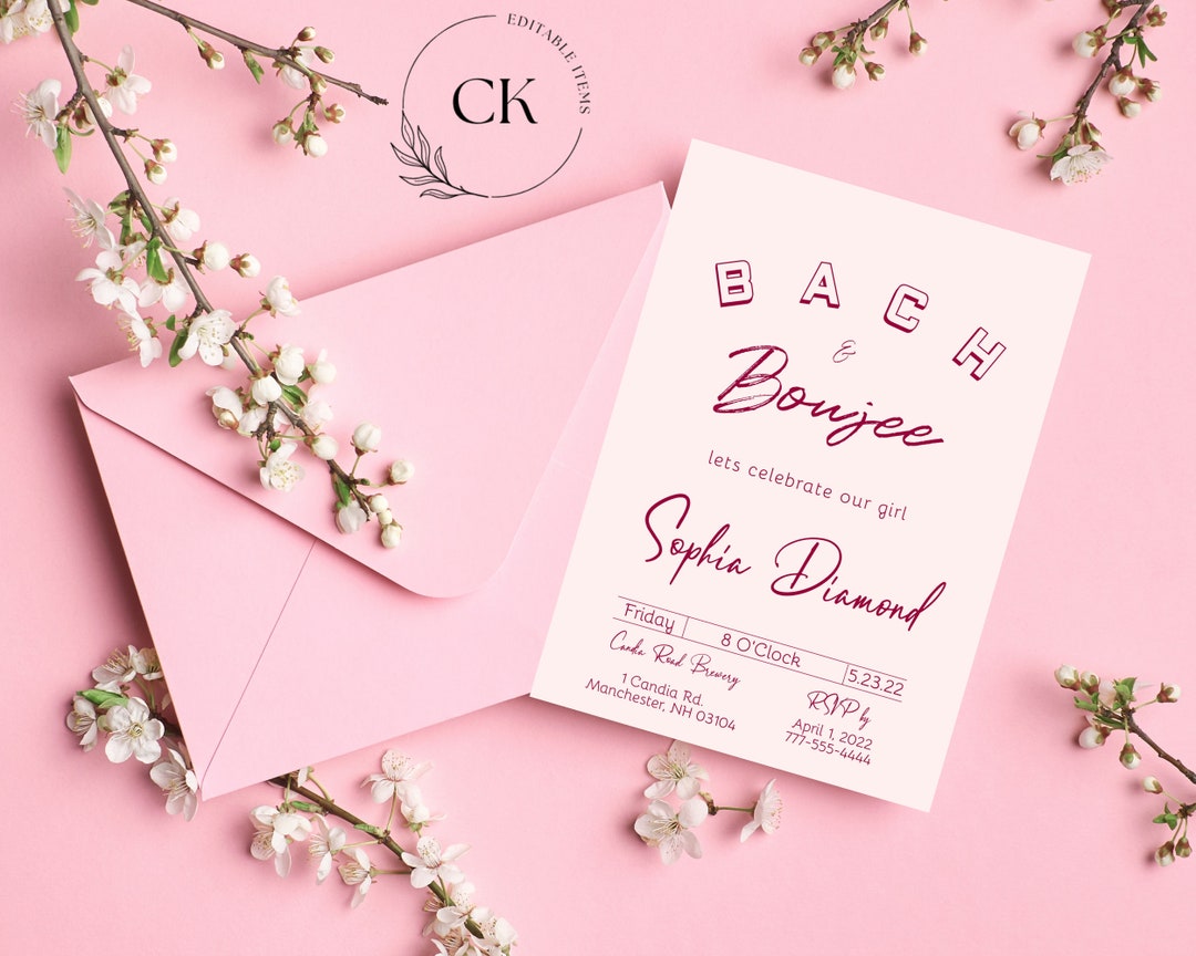 Bach and Boujee Bachelorette Invitation Bach and Boujee - Etsy
