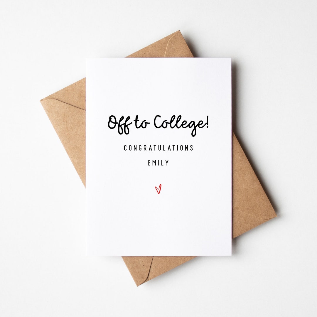 Personalized High School Graduation Card, College Acceptance ...