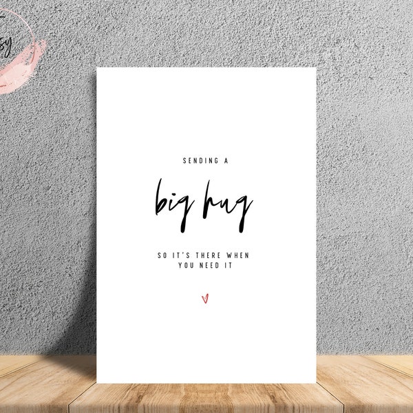 Paper Hug Card - Etsy