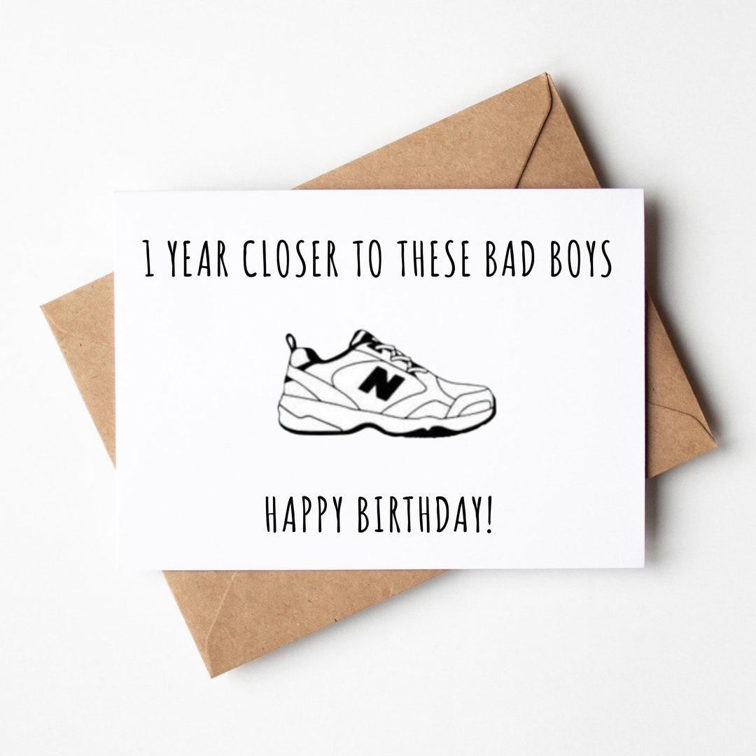 Birthday Dad Shoes Card. New Balance Shoes Card. Funny Card for Dad ...