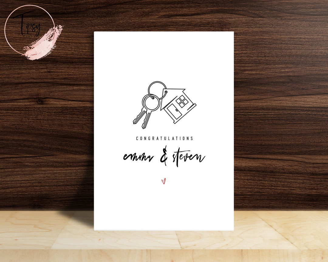 Personalized Congratulations on Your New Home Card, Congrats on Your ...
