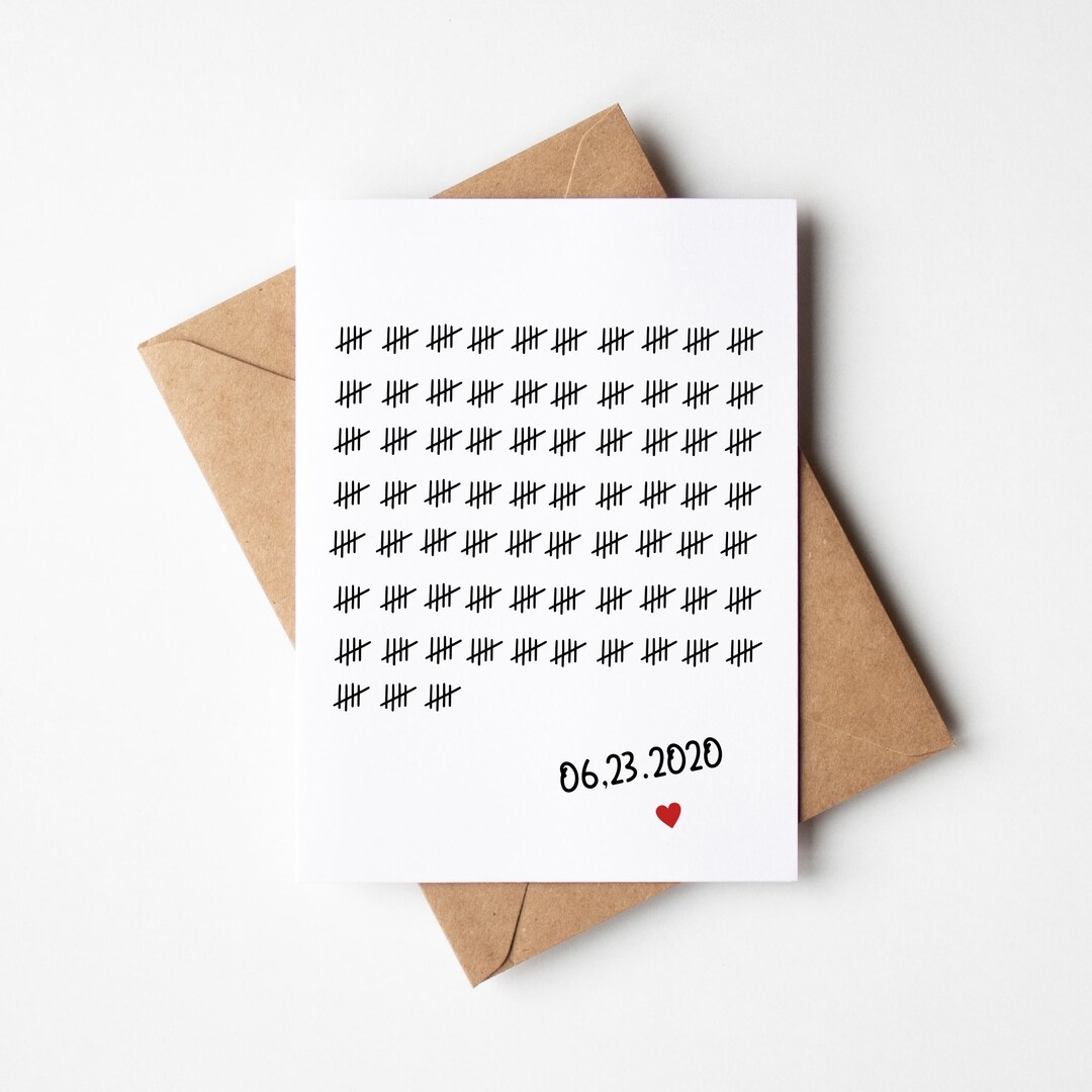 Personalized 1st Anniversary Card, for Him, Husband, Cute First ...