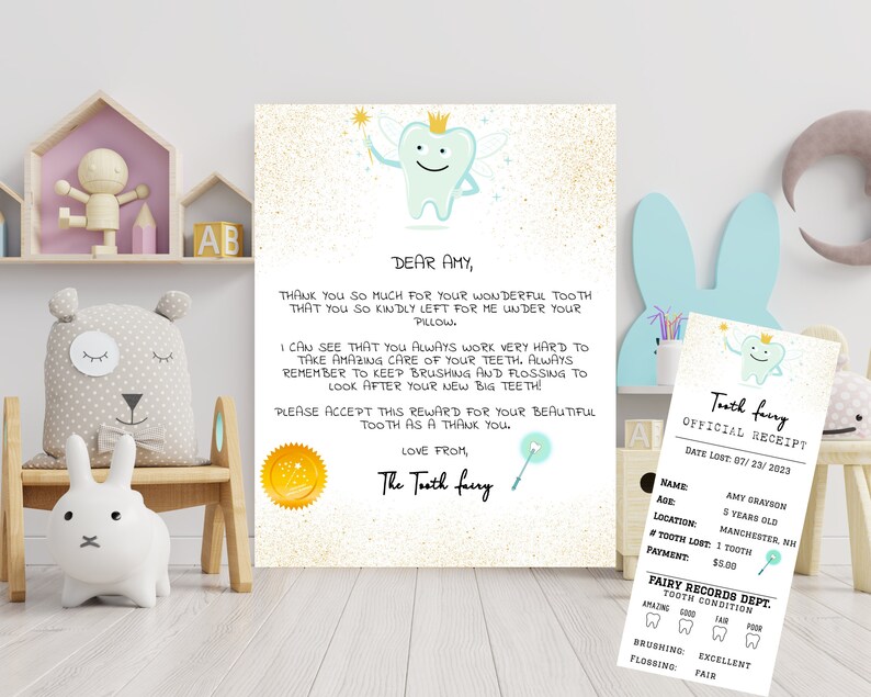 Editable Tooth Fairy Letter Kit Tooth Fairy Note Tooth Fairy - Etsy