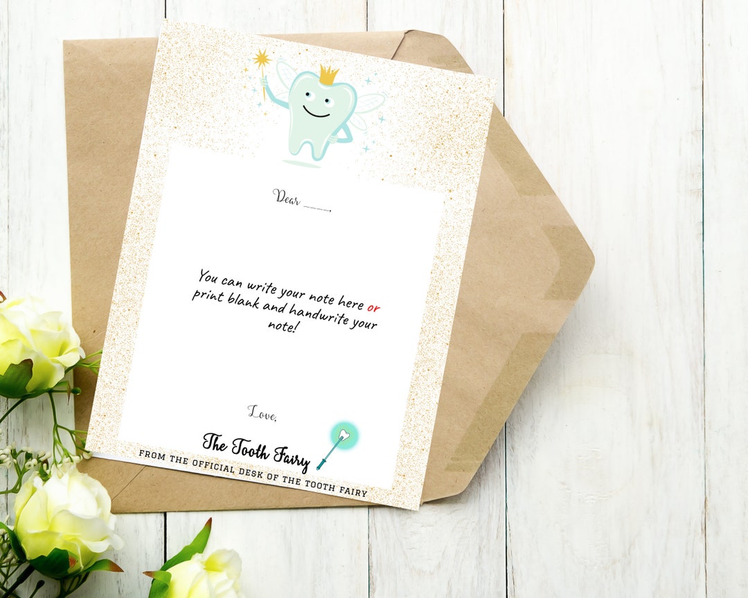 Tooth Fairy First Tooth Letter, Tooth Fairy Note, Note From Tooth Fairy ...