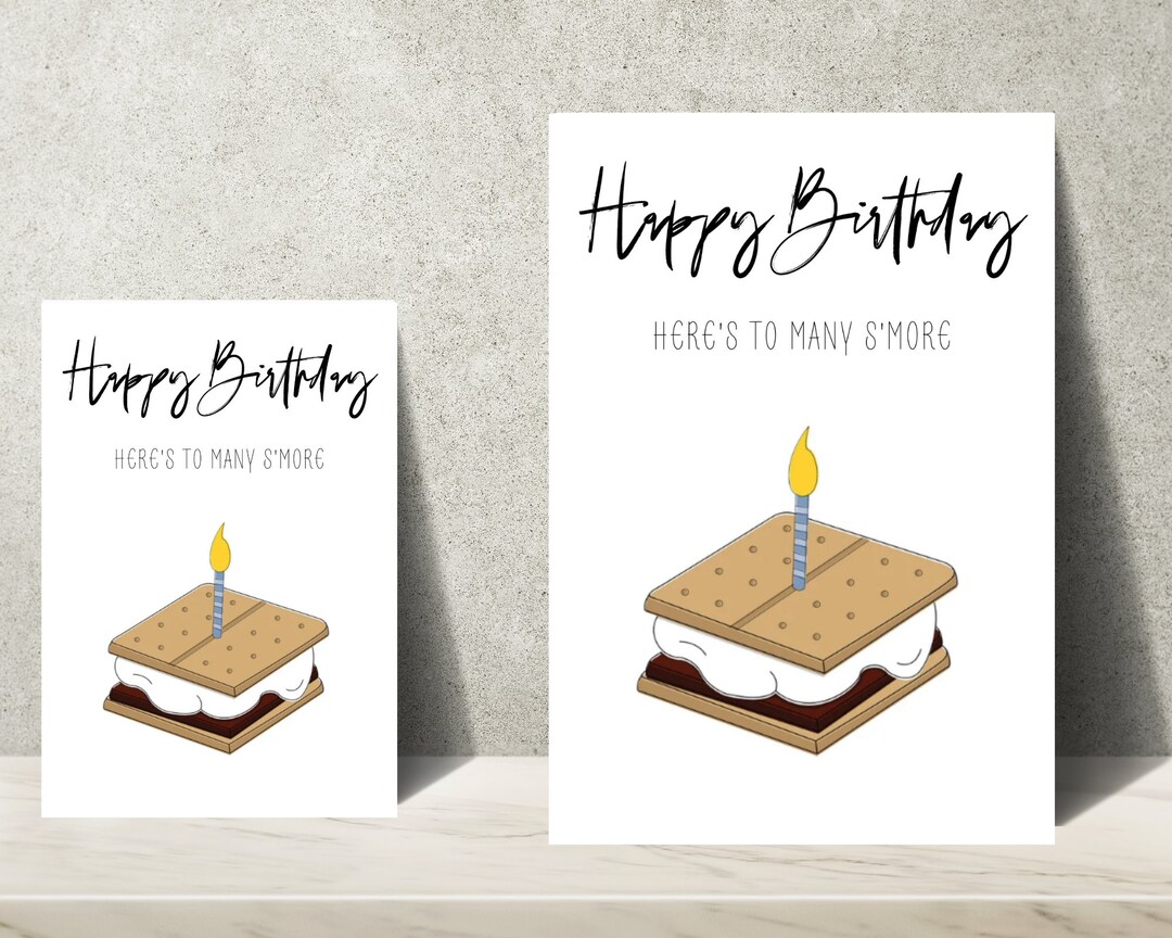 Smores Birthday Card Pun, Funny Birthday Card for Him/her, Birthday ...