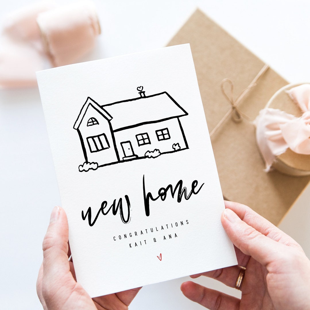 New Home Card, Personalized Congratulations on Your New Home Card ...