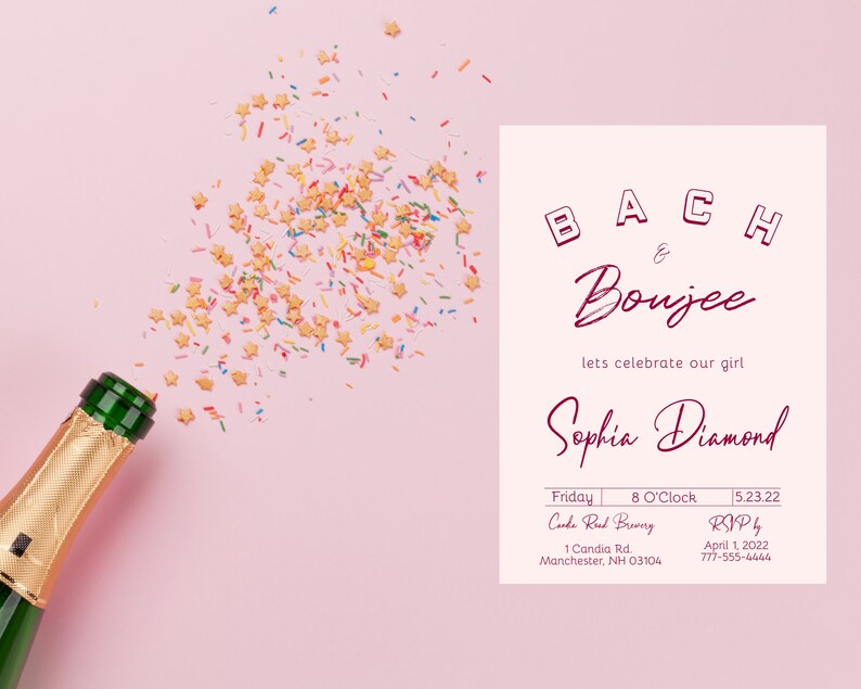 Bach and Boujee Bachelorette Invitation Bach and Boujee - Etsy