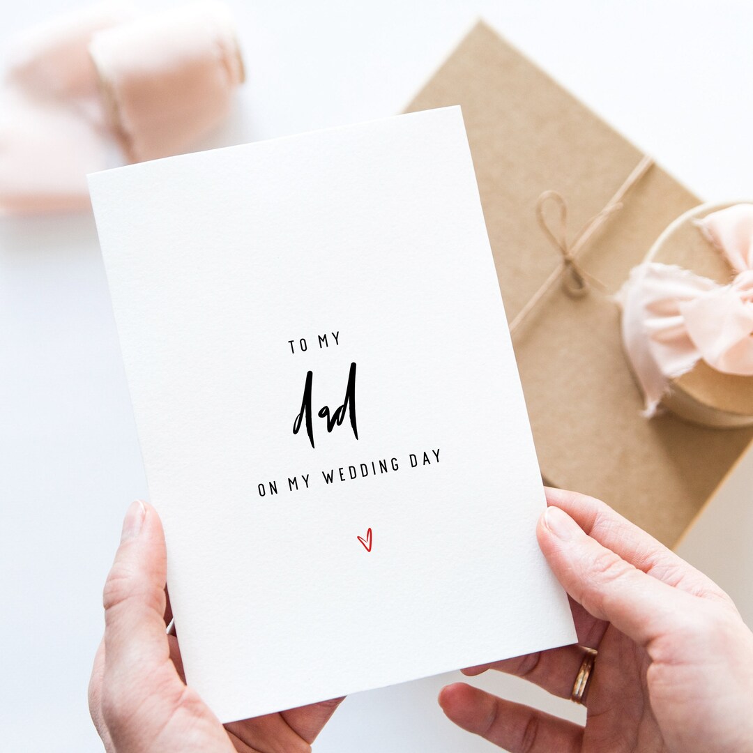 To My Dad on My Wedding Day Card, Card From Daughter Wedding Card ...