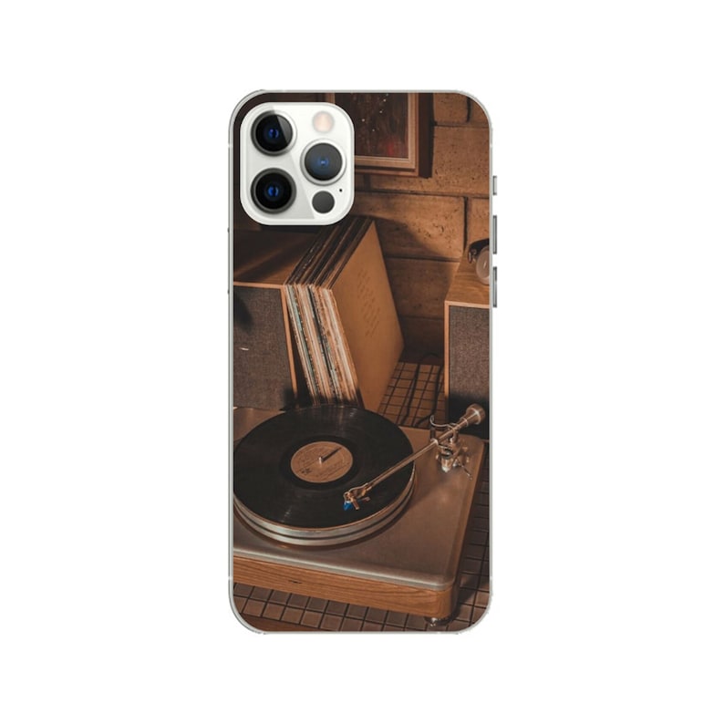 Vinyl Record Phone Case: Retro Music Gift, Customizable TPU Cover - Etsy