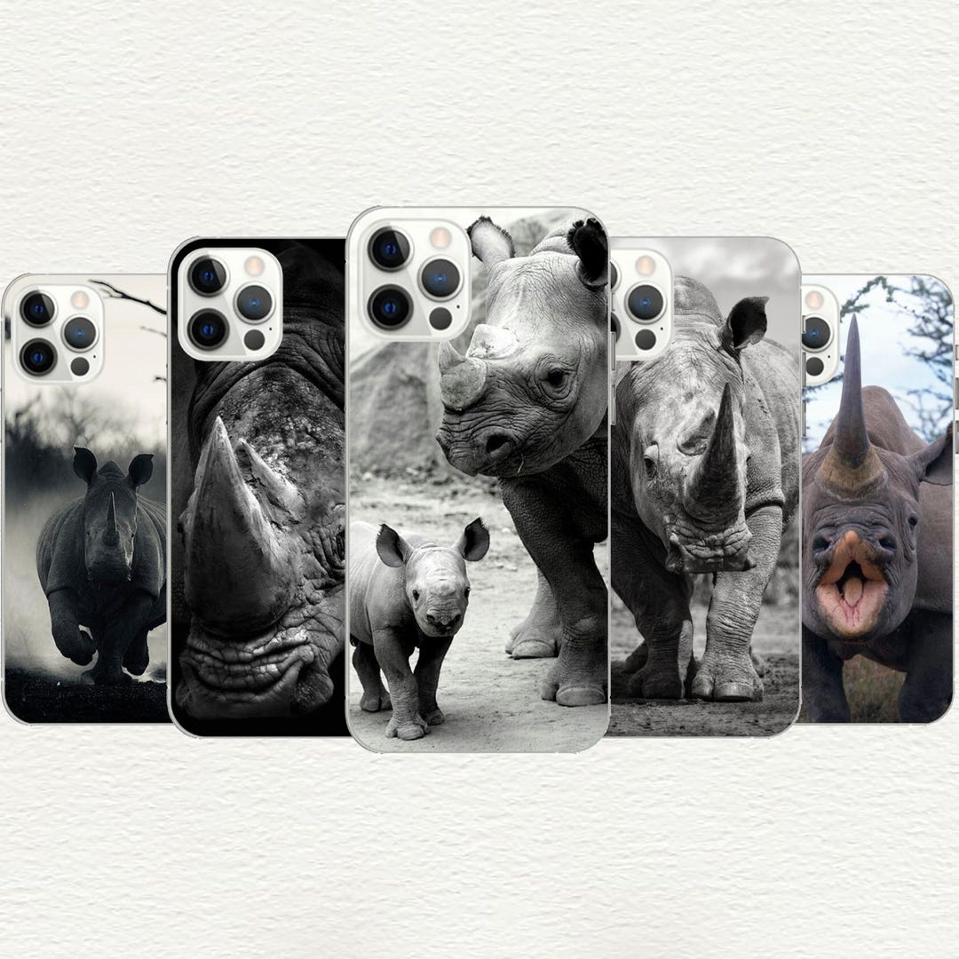Wildlife Rhino Phone Case, Nature Lover Gift - Etsy