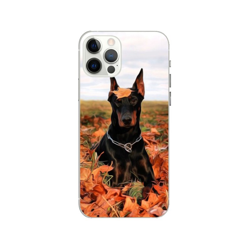 Doberman Dog Lover Phone Case: Customizable TPU, Shockproof - Etsy