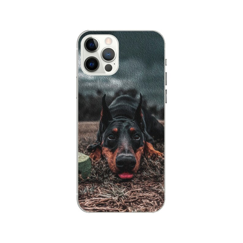 Doberman Dog Lover Phone Case: Customizable TPU, Shockproof - Etsy