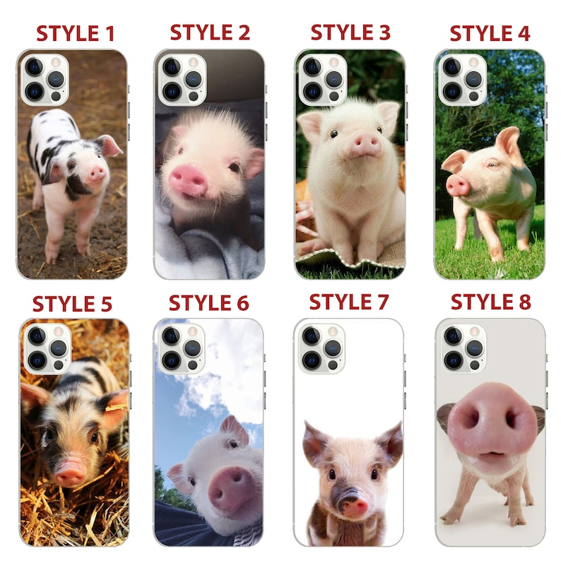 Funny Pig Phone Case, Baby Pig Gift, Cute Animal Case, Sweet Piggy ...