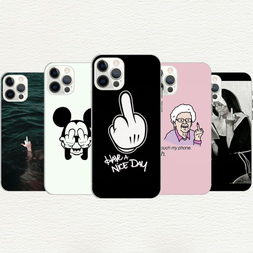 Middle Finger Phone Case: Funny Sarcastic Gift, Edgy Design - Etsy