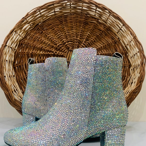 Rhinestone Boots - Etsy