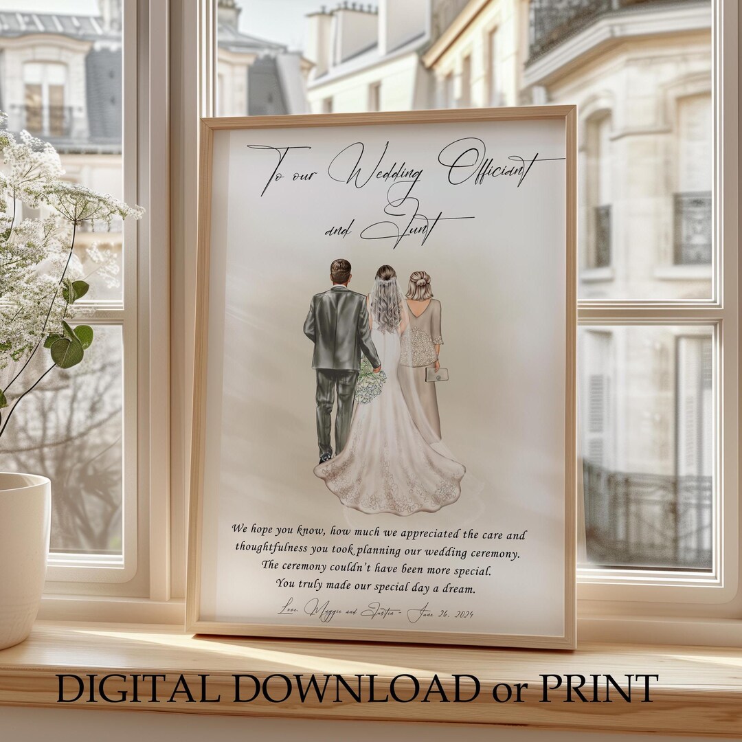 Personalized Wedding Officiant Gift Unique Officiant Gift Thank You ...