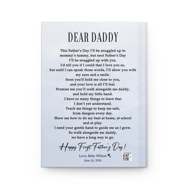 New Dad Gift New Daddy Gift Letters to My Child Journal Sonogram Gift ...