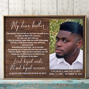 Loss of Brother Memorial Gift Symphaty Gift Loss of Brother Memorial ...