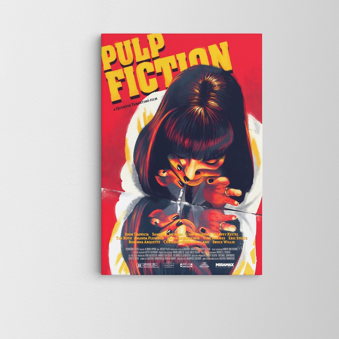 Pulp Fiction Poster / Smoke Artwork / Woman Canvas / Fashion Girl Print ...