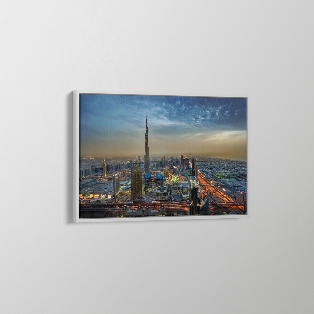 Dubai Wall Art Canvas / Cityscape Canvas / Oil Painting Canvas / Dubai ...