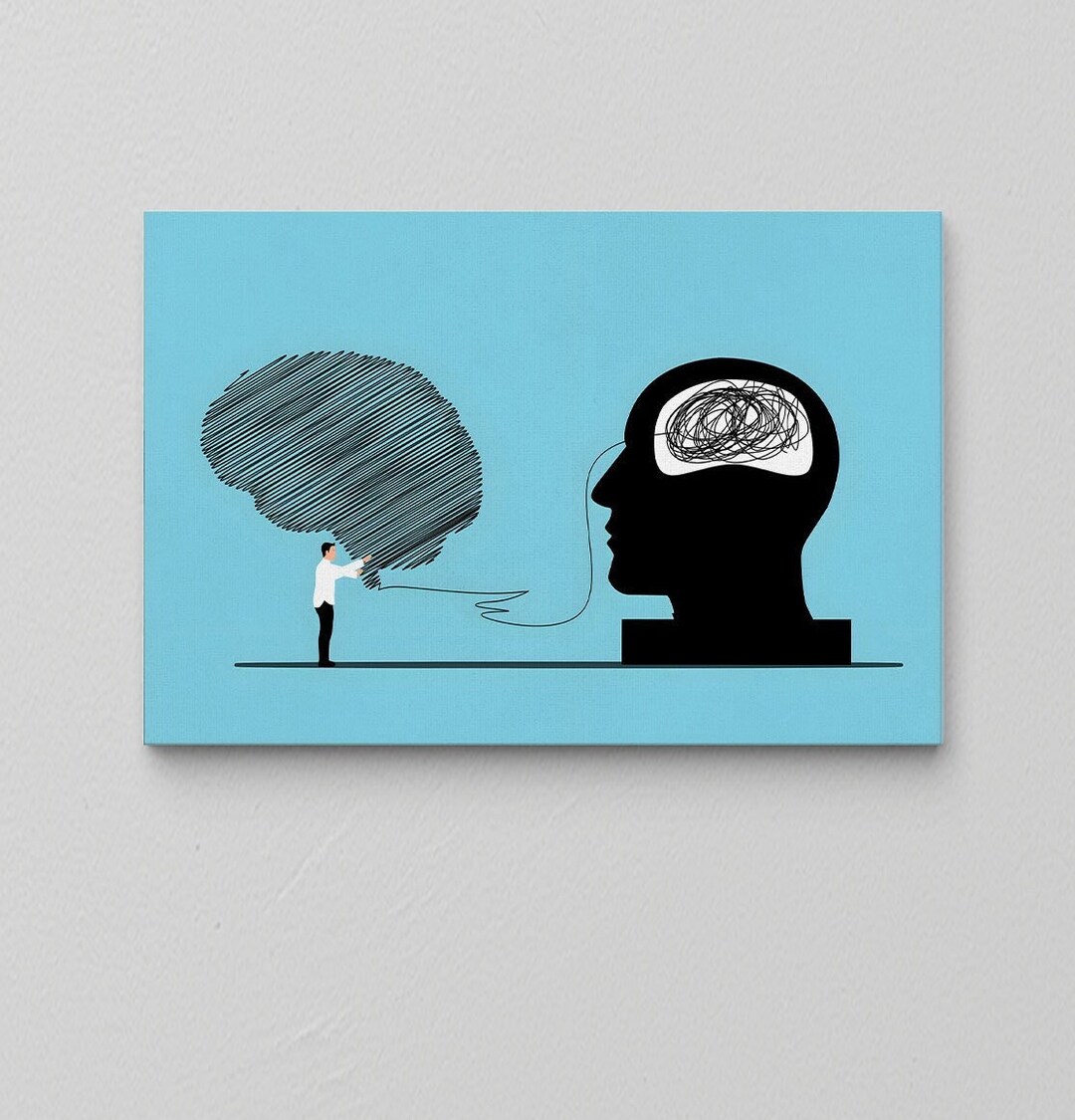 Abstract Science Wall Decor / Banksy Wall Art / Psychology Canvas Art ...