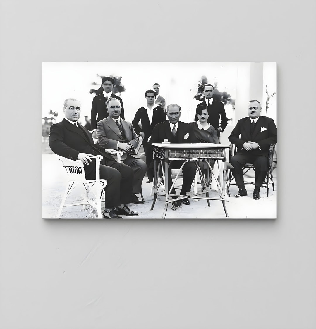 Mustafa Kemal Ataturk Canvas / Turkish Wall Art / Great Leader Poster ...