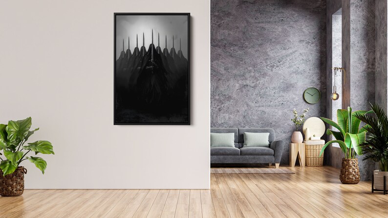 Nazgûl Poster / Middle Earth Map Canvas / Lord of the Rİngs Canvas ...