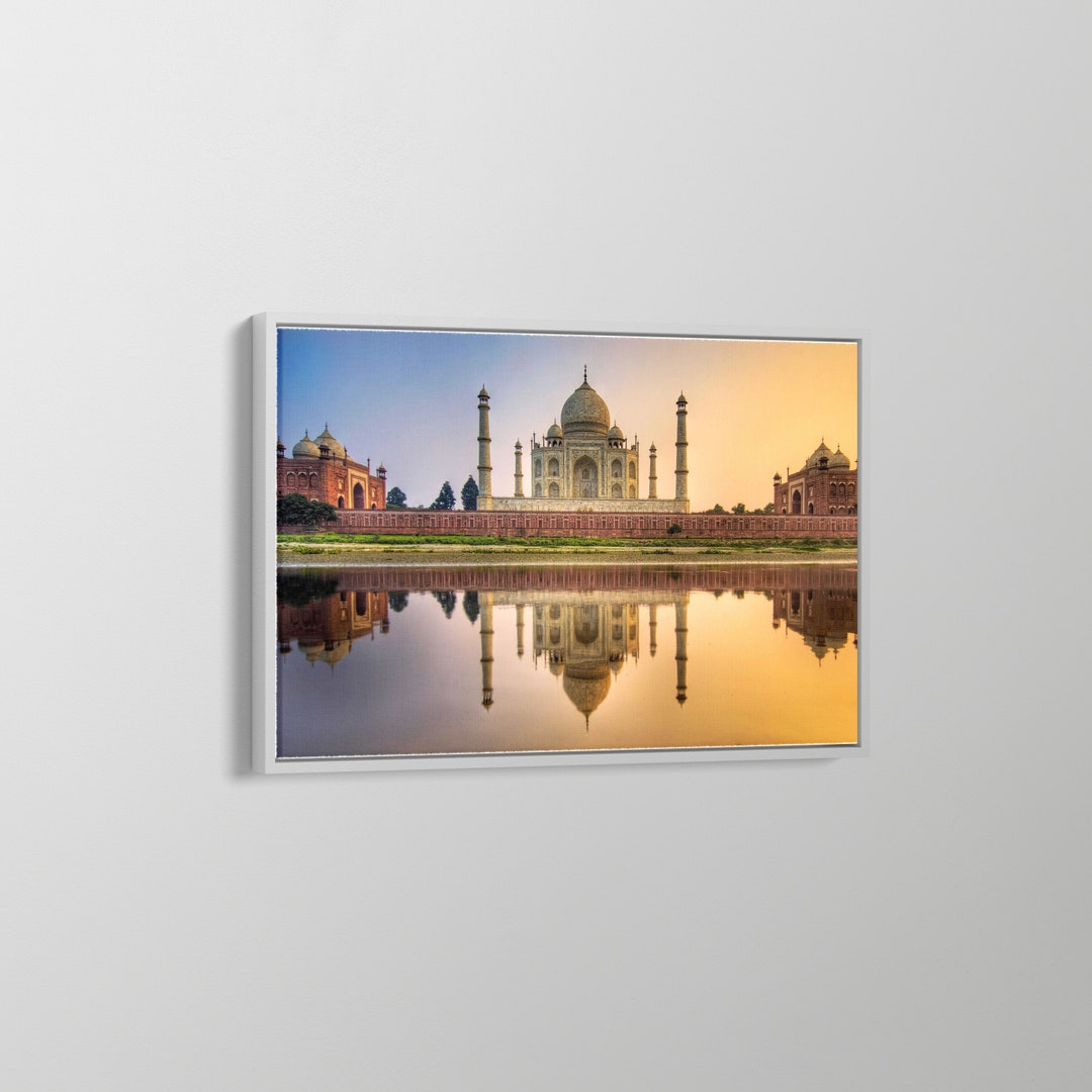 Taj Mahal Canvas / India Wall Art / Taj Mahal Art Print / Oil Painting ...