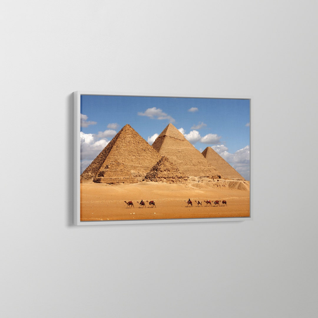 Pyramid Wall Art Canvas / Egypt Wall Art / Architecture Canvas / Egypt ...