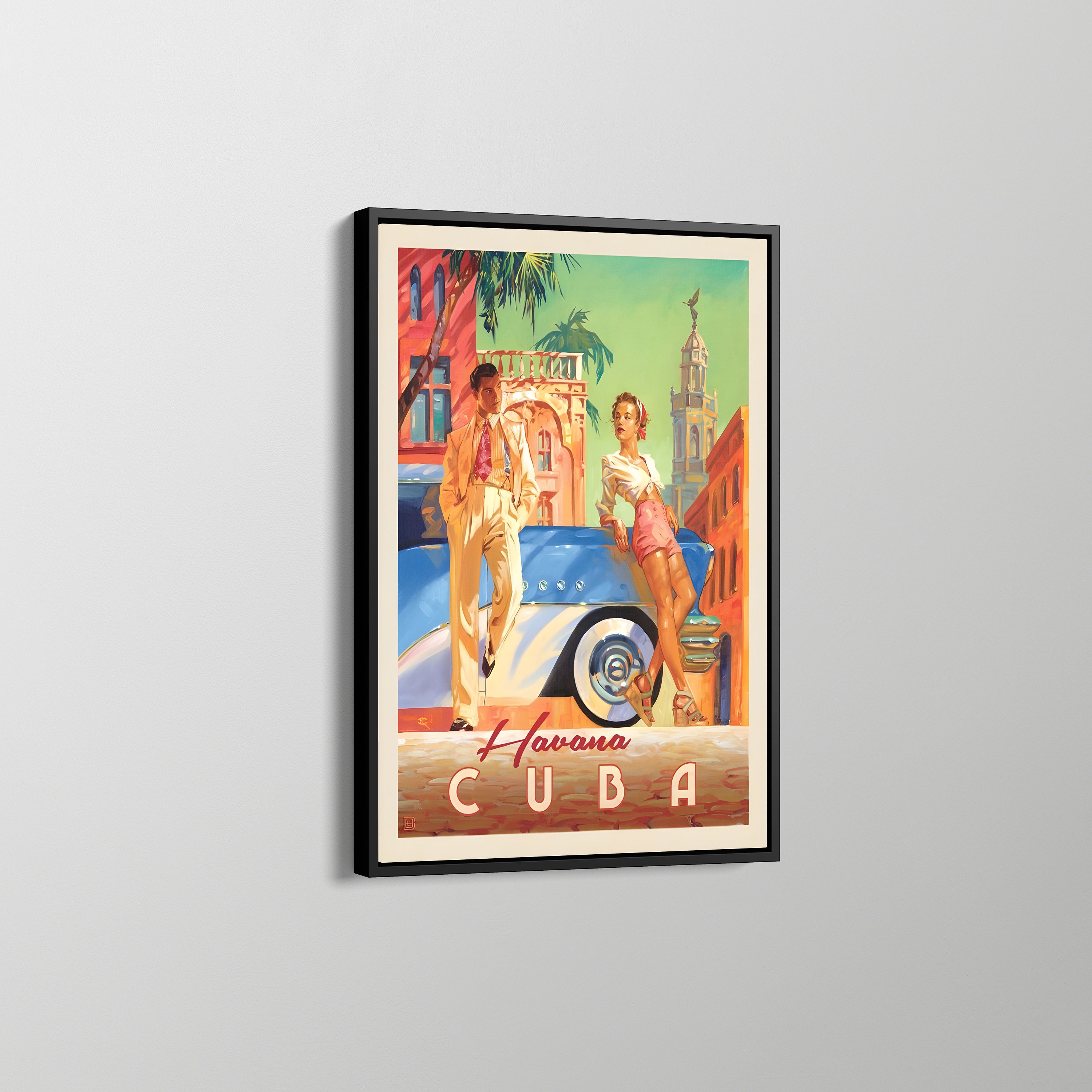 Vintage Havana Cuba Posters / Banksy Canvas / Travel Wall Art / Retro ...