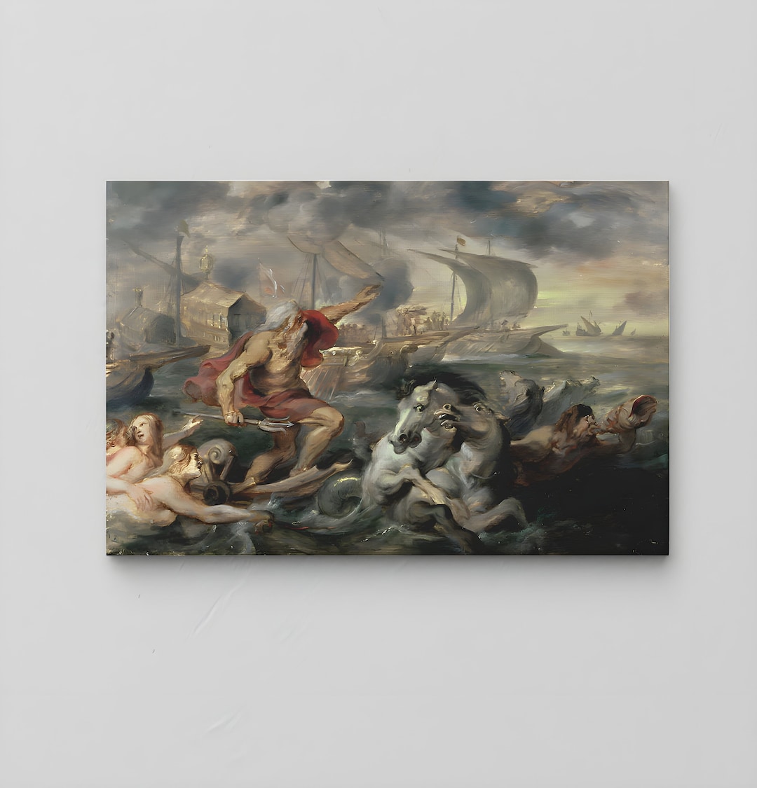 Greek Mythology Print on Canvas / Renaissance Canvas / Gods Wall Decor ...