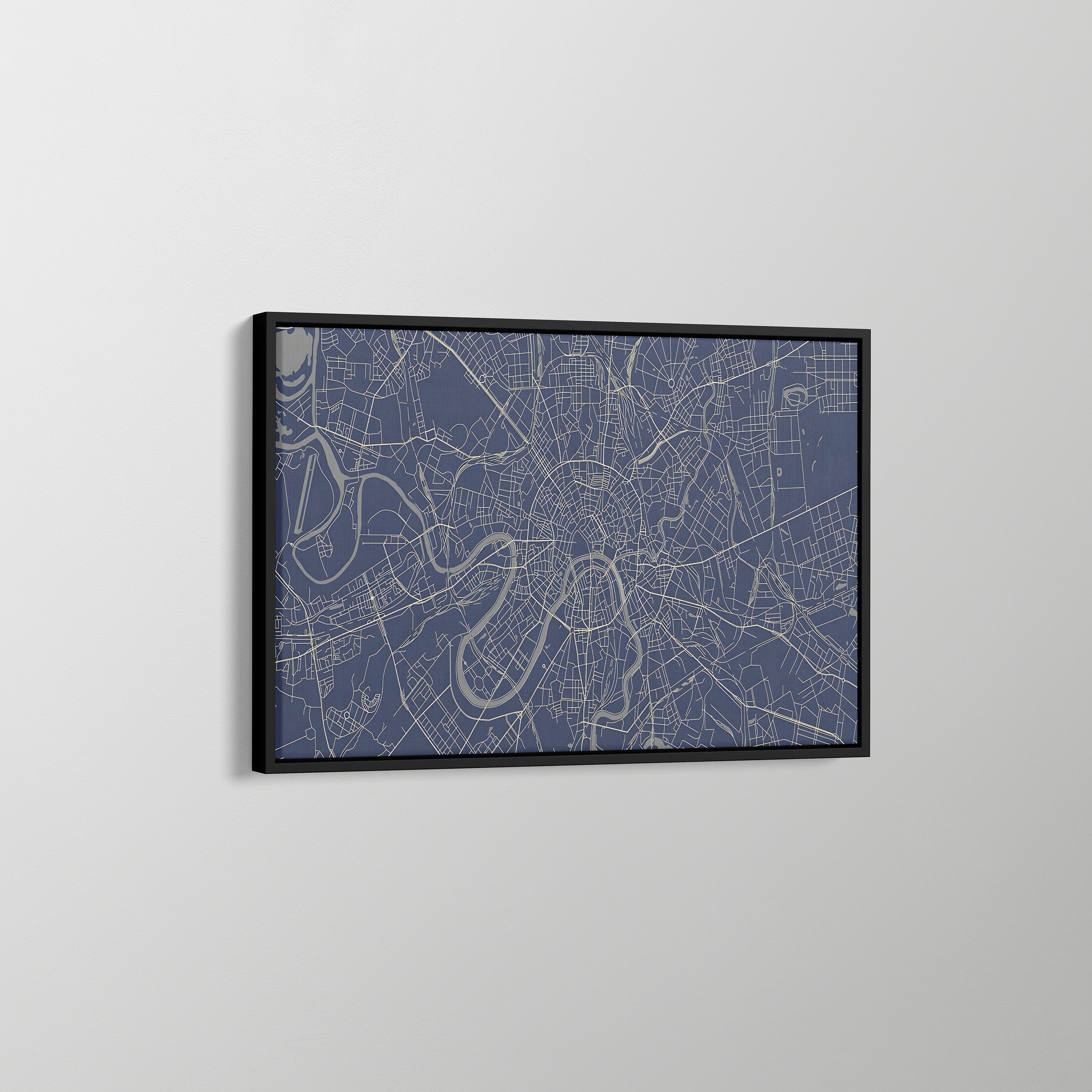 Cityscape Wall Decor / City Street Map Print Canvas / Any City / Custom ...