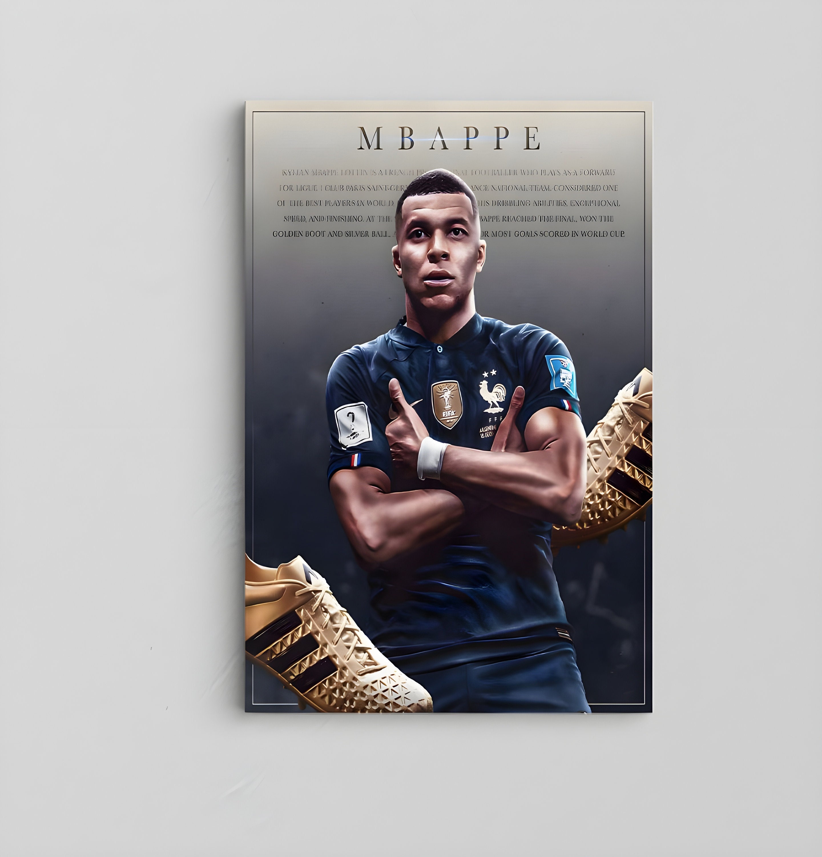 Kylian Mbappe Wall Art / Best Gift for Messi Fans / World Cup Gift ...