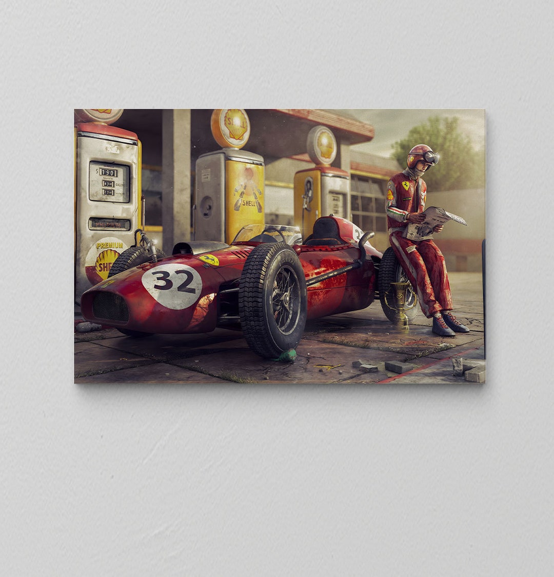 Formula One Car Poster / Formula 1 Wall Art Print / Office Wall Decor ...