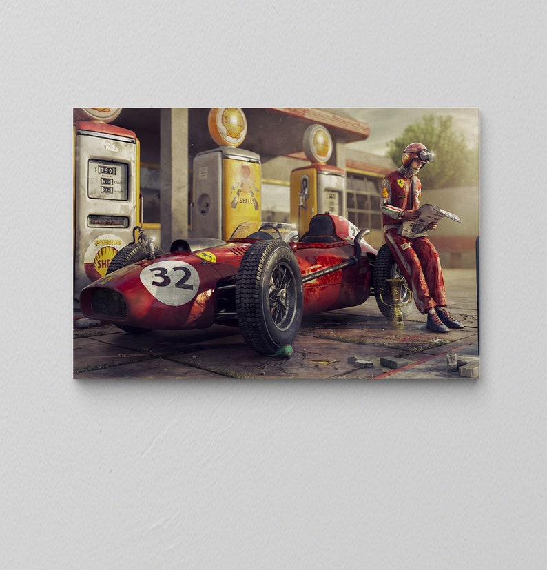 Formula One Car Poster / Formula 1 Wall Art Print / Office Wall Decor ...