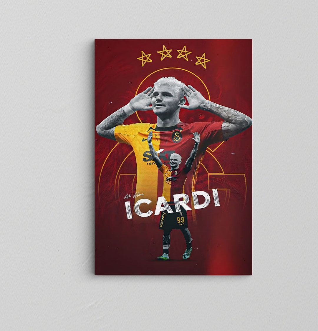 Icardi Print Poster / Mauro Icardi Wall Art Decor / Icardi Galatasaray ...