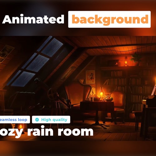 ANIMATED VIRTUAL BACKGROUND Cyberpunk Kitchen Cozy - Etsy