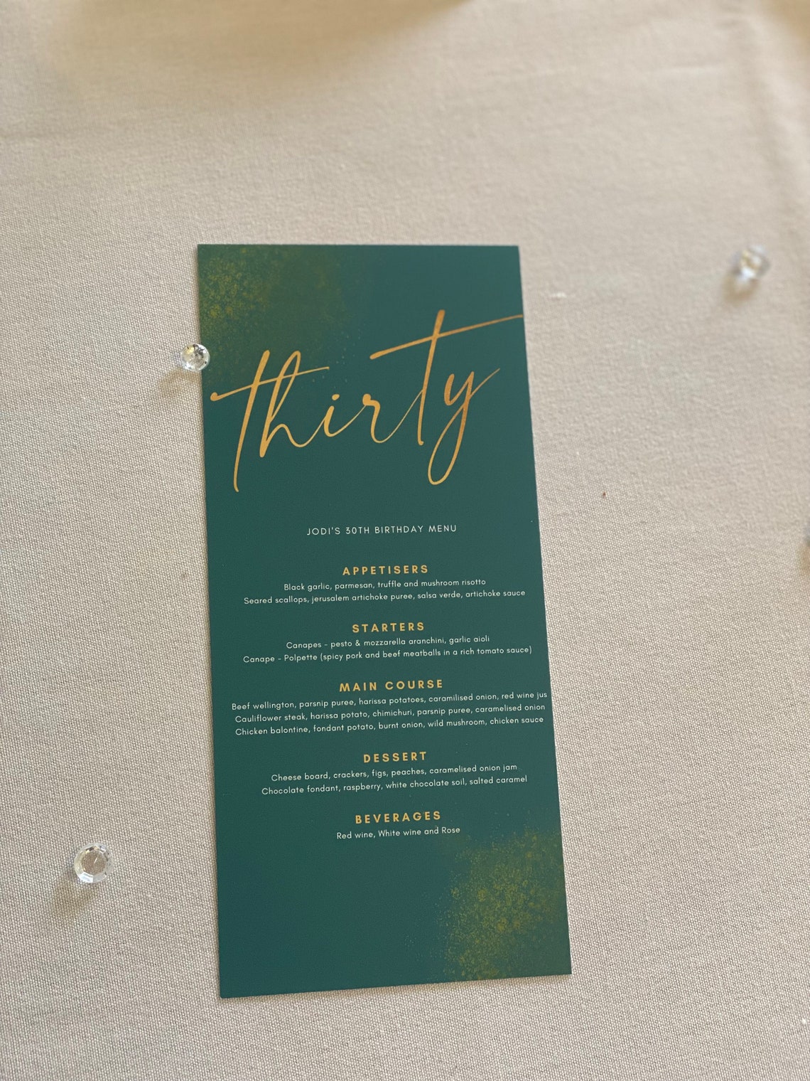 3OTH Birthday Celebration Menu Card Online Editable Template, Printable ...