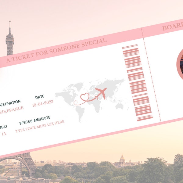 Fake Plane Ticket - Etsy