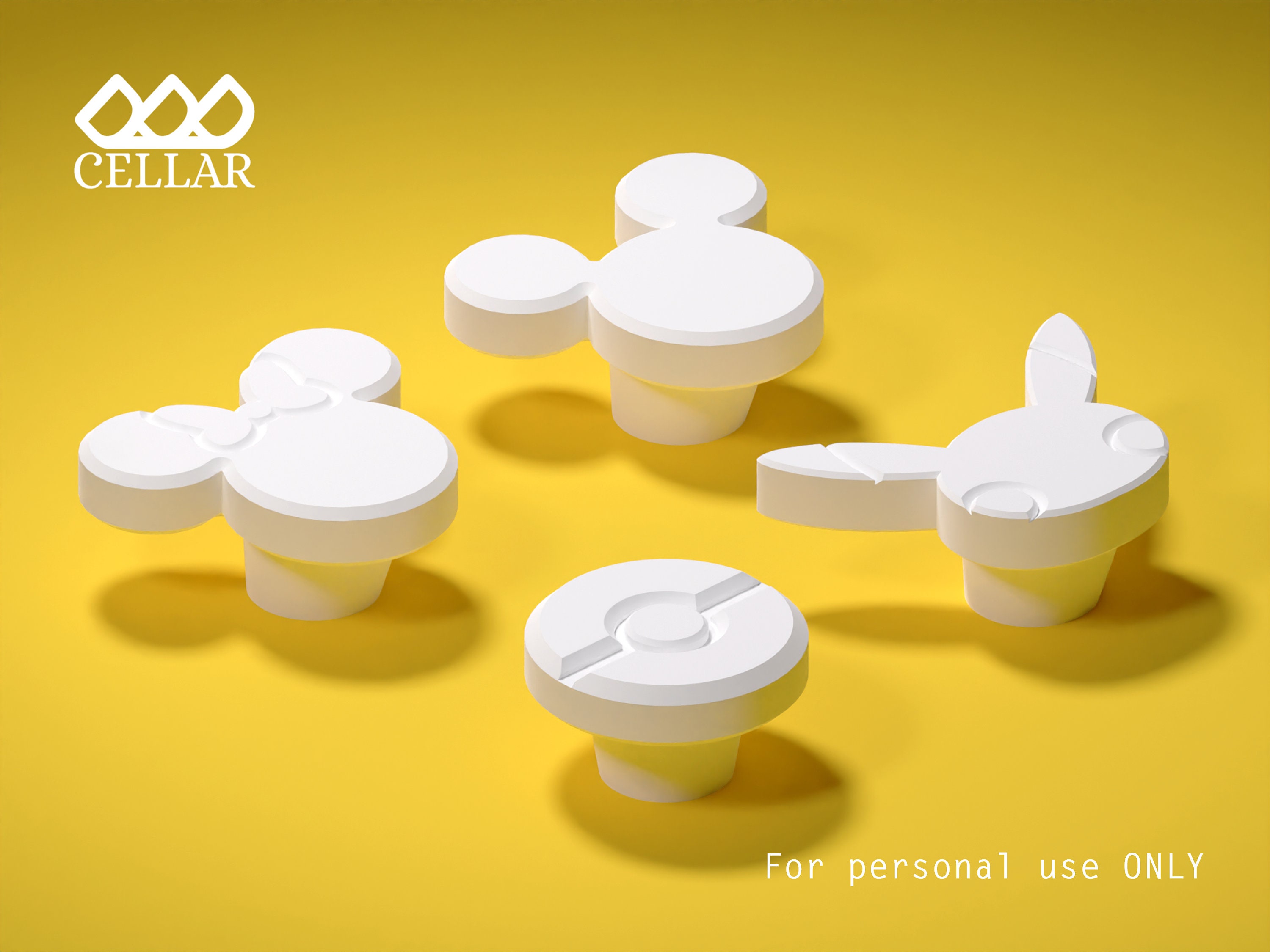 Themed DIY Knob Collection 1 3D Model for 3D Printer Digital File ONLY ...