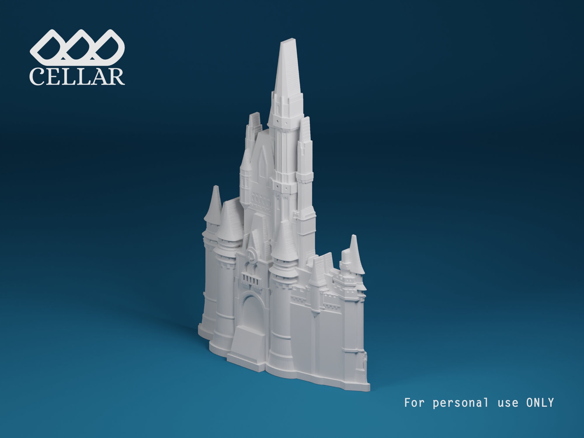 Theme Park Carving Model - MK Princess Castle | Digital File ONLY | 3D ...