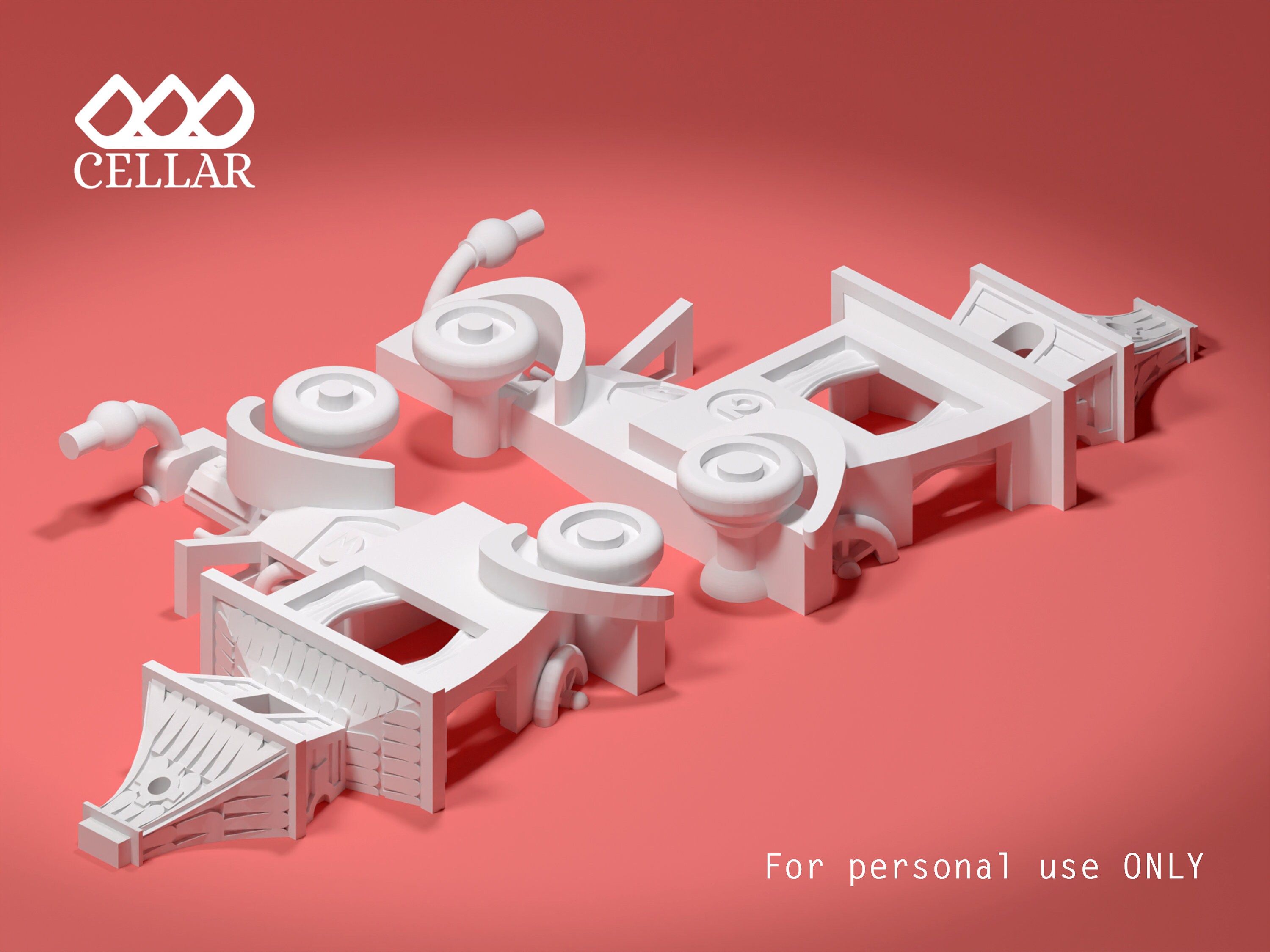 Cartoon Replica Set - Creepy Coupe | 3D Model for 3D Printer | Digital ...